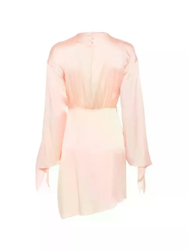 semicouture button detailed mini dress S15-11-3-D182-MAUVE SHORT SLEEVE BUTTON DOWN MINI DRESS 2-2-1