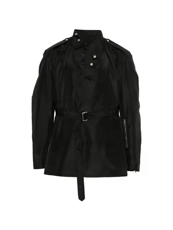 Rick Owens Temple Belted Caban Jacket - Black