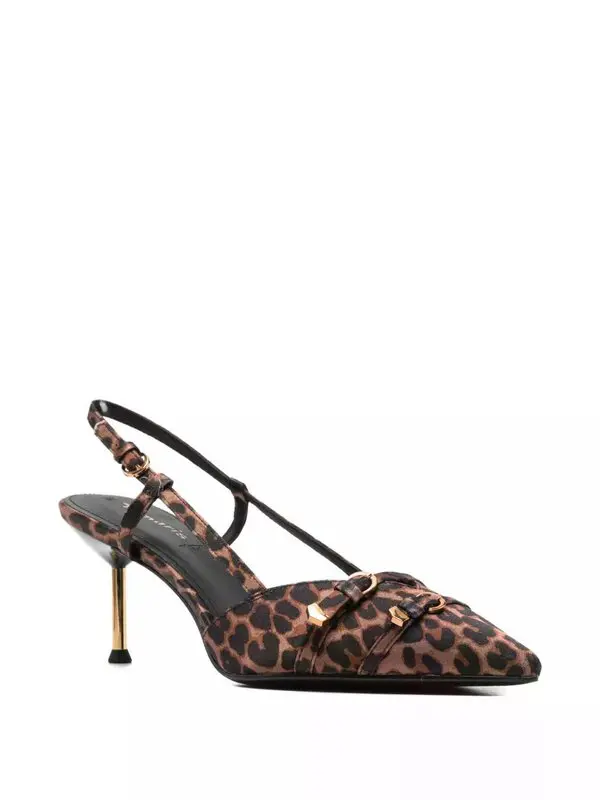 TAMARIS Leopard-print Embellished Pumps - Brown