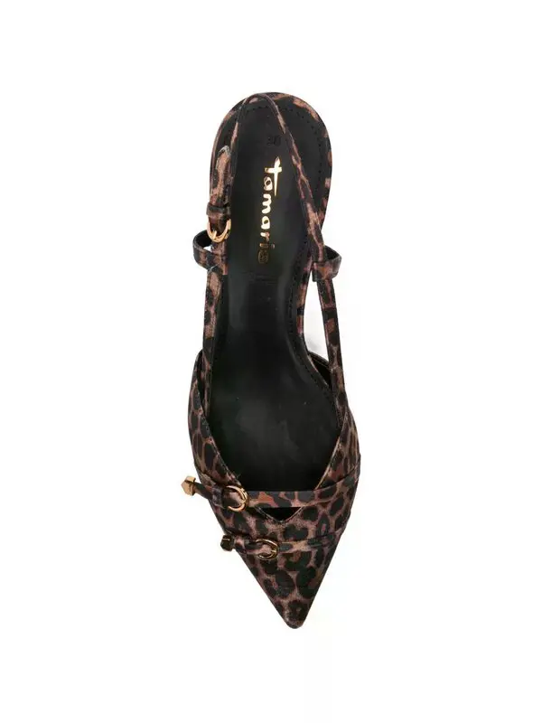 TAMARIS Leopard-print Embellished Pumps - Brown