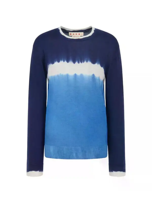 Marni Tie-dye Crew-neck Sweater - Blue