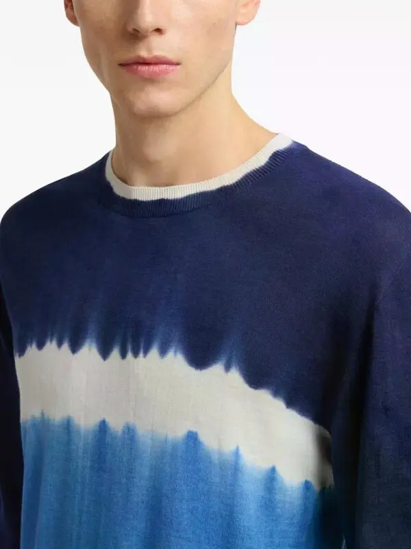 Marni Tie-dye Crew-neck Sweater - Blue