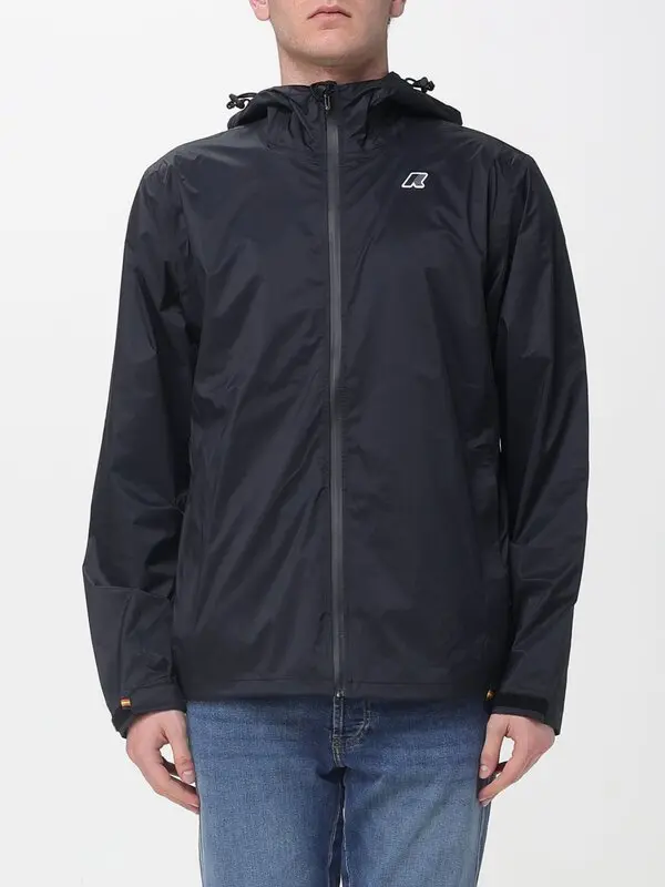 K-WAY Hooded Zip-up Jacket - Black
