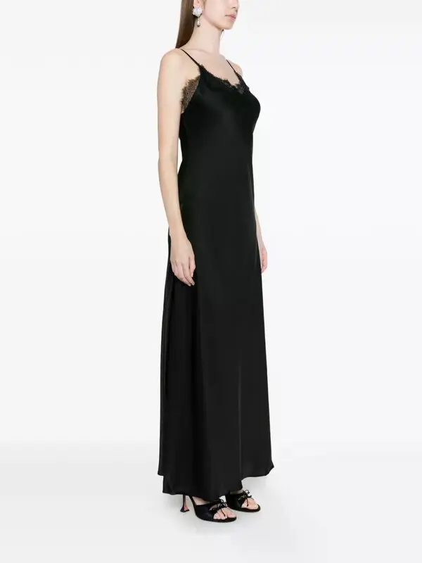 SILKYLICIOUS Lace Trim Maxi Dress