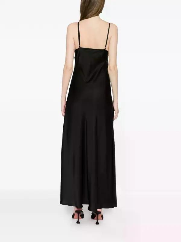 SILKYLICIOUS Lace Trim Maxi Dress