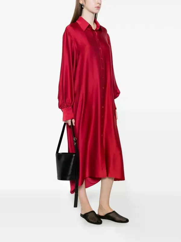 SILKYLICIOUS Nigora Shirt Dress - Red