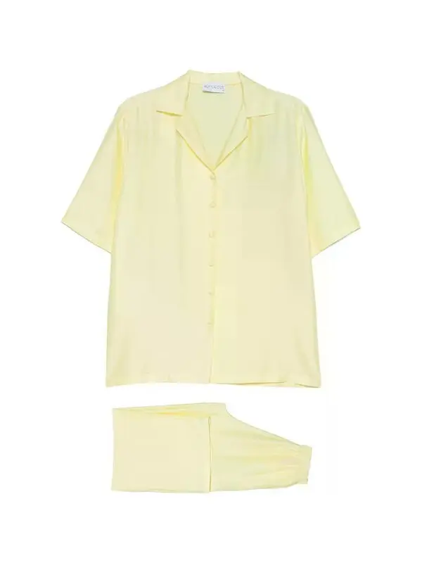 SILKYLICIOUS Alua Short-sleeve Trousers Set - Yellow
