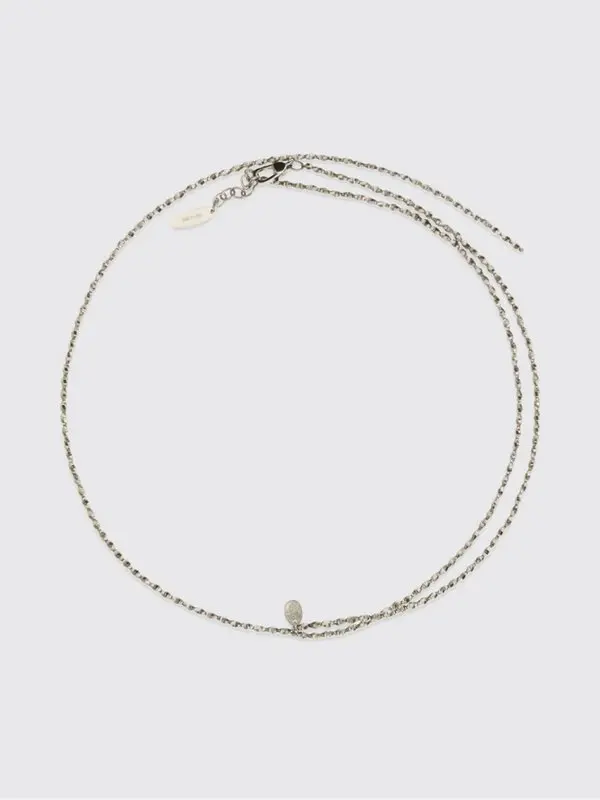 Brunello Cucinelli Delicate Chain Necklace With Embellished Pendant - Silver