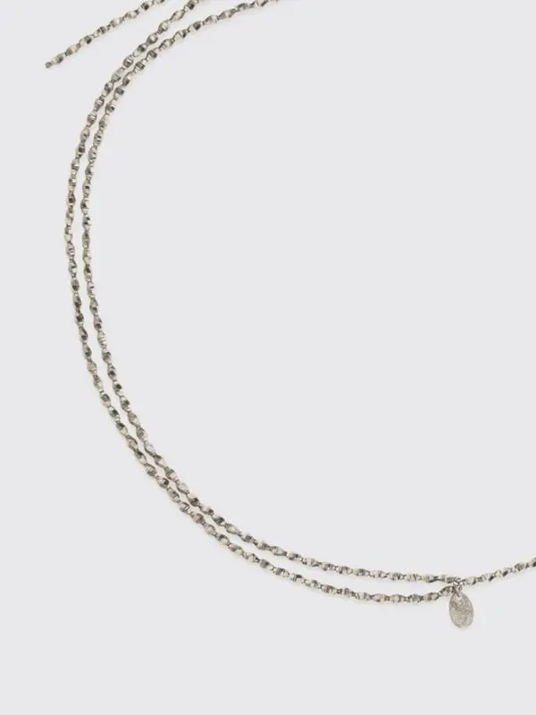 Brunello Cucinelli Delicate Chain Necklace With Embellished Pendant - Silver