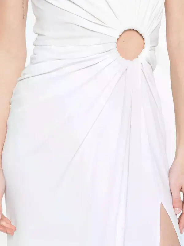 Sportmax Ring-embellished Maxi Dress - White