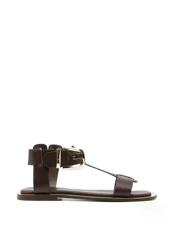 BIBI LOU Buckle Leather Sandals - Brown