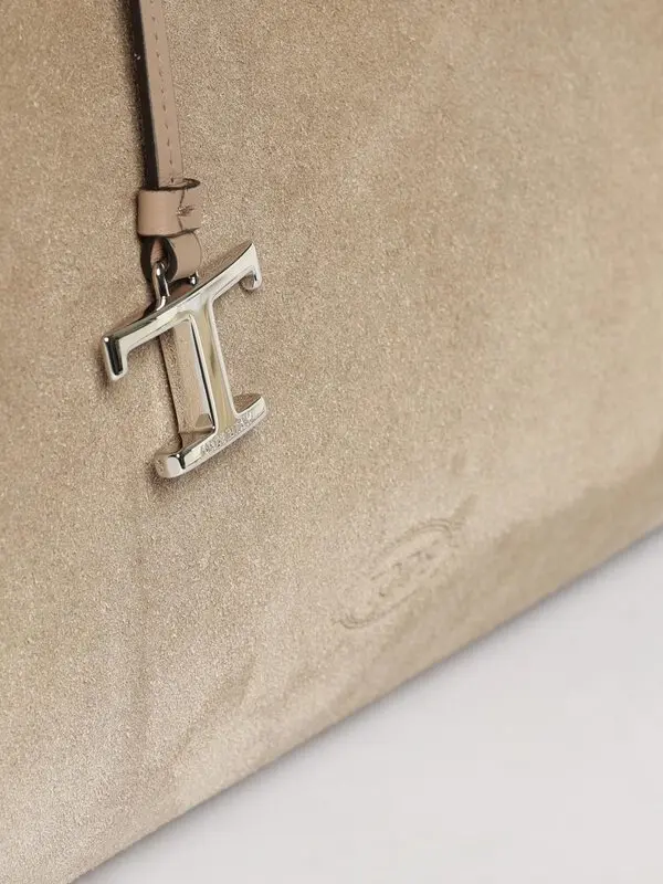 TOD'S Suede Calf Leather Shoulder Bag