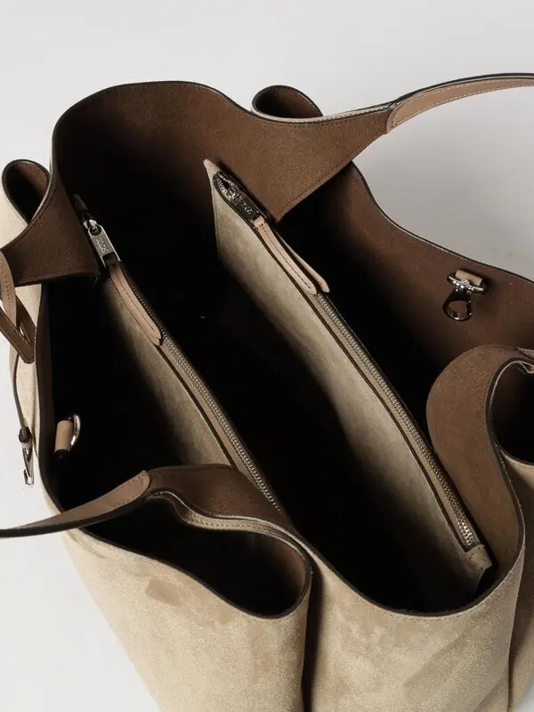 TOD'S Suede Calf Leather Shoulder Bag