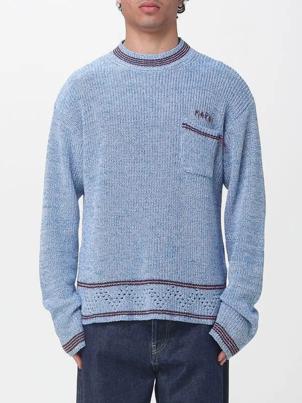 Marni Cotton Crew Neck Pullover - Blue