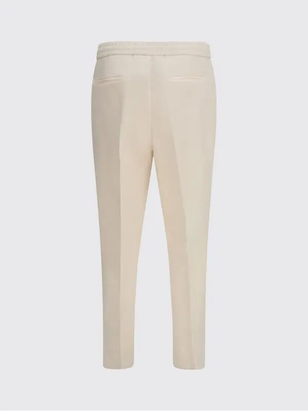 Brunello Cucinelli Linen And Cotton Trousers - White