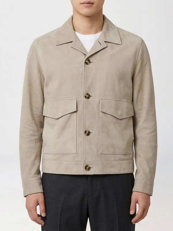 Brunello Cucinelli Suede Jacket - Kaki