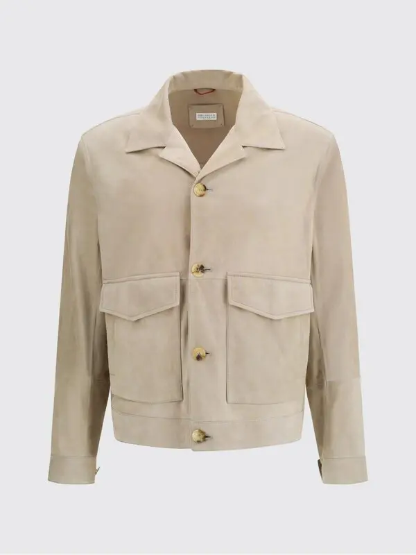 Brunello Cucinelli Suede Jacket - Kaki