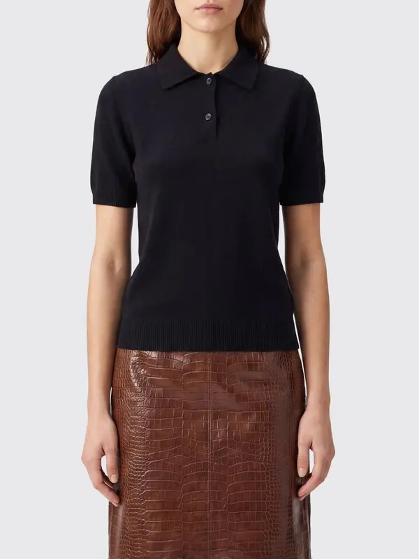 ALLUDE Cashmere Knit Polo Shirt