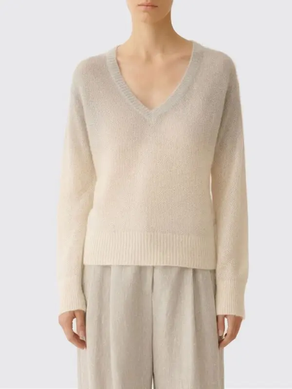 Fabiana Filippi Wool Blend Pullover With Sequins - Beige
