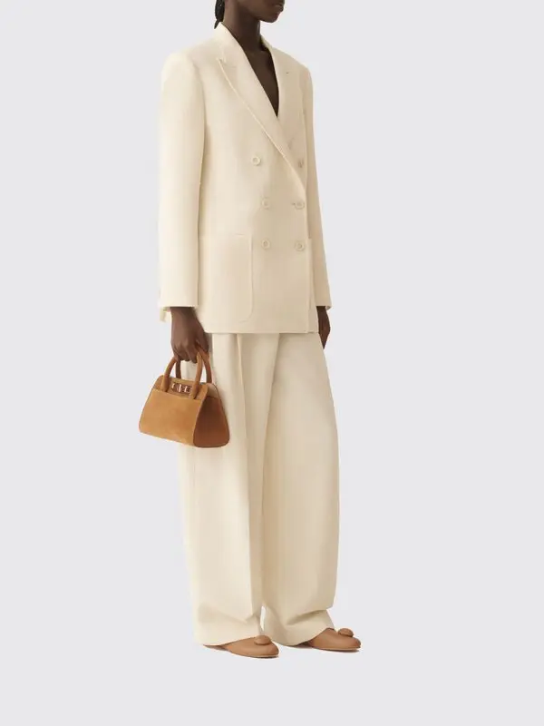 Fabiana Filippi Virgin Wool Blend Wide-leg Trousers - Butter