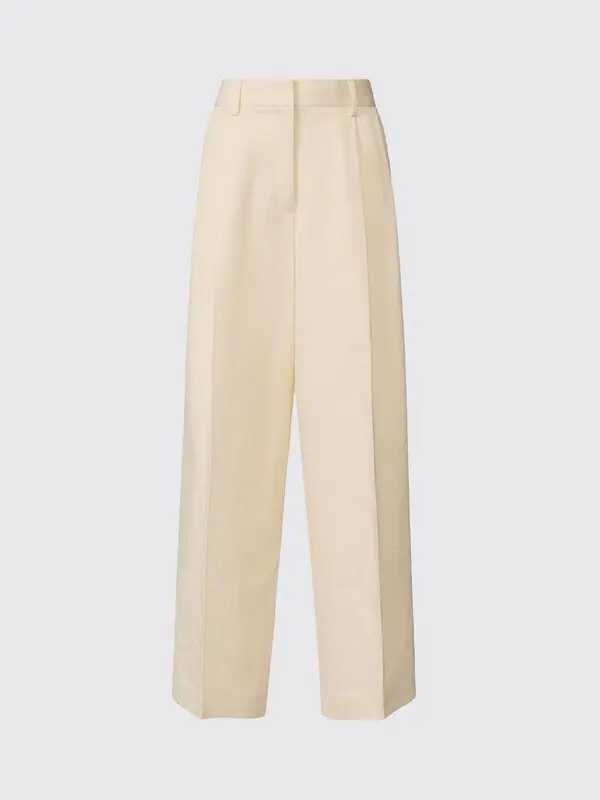 Fabiana Filippi Virgin Wool Blend Wide-leg Trousers - Butter