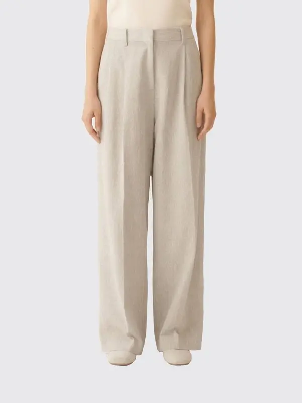 Fabiana Filippi Virgin Wool Blend Wide-leg Trousers - Ice