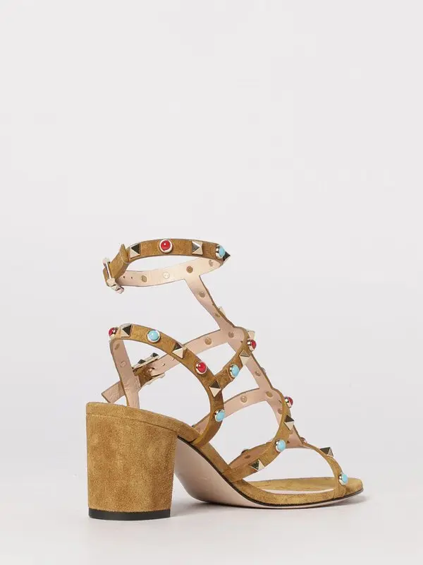 Valentino Garavani Rockstud Embellished Suede Sandals