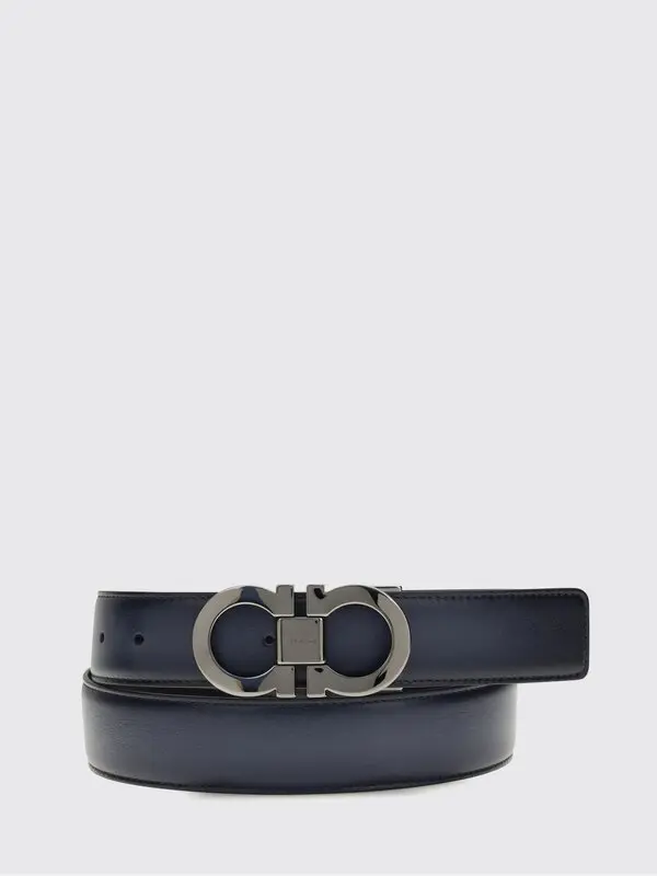 FERRAGAMO Leather Belt - Graphite