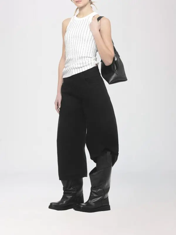 Attico Embellished Stretch Cotton Tank Top