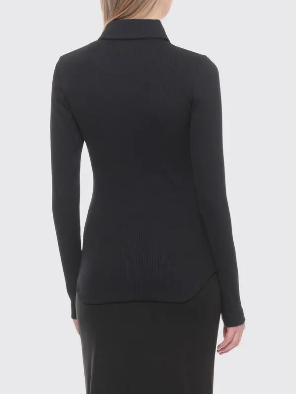 Attico Asymmetric Stretch Cotton Polo Shirt