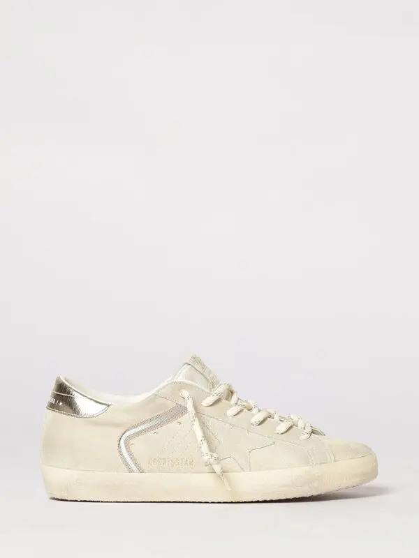 GOLDEN GOOSE Suede Lace Up Sneakers - Beige