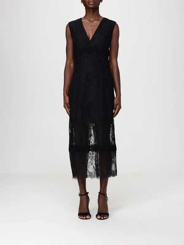 Pinko Lace Midi Dress - Black