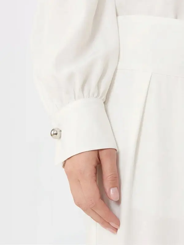 LANVIN Silk Blend Blouse With Ruffles - White