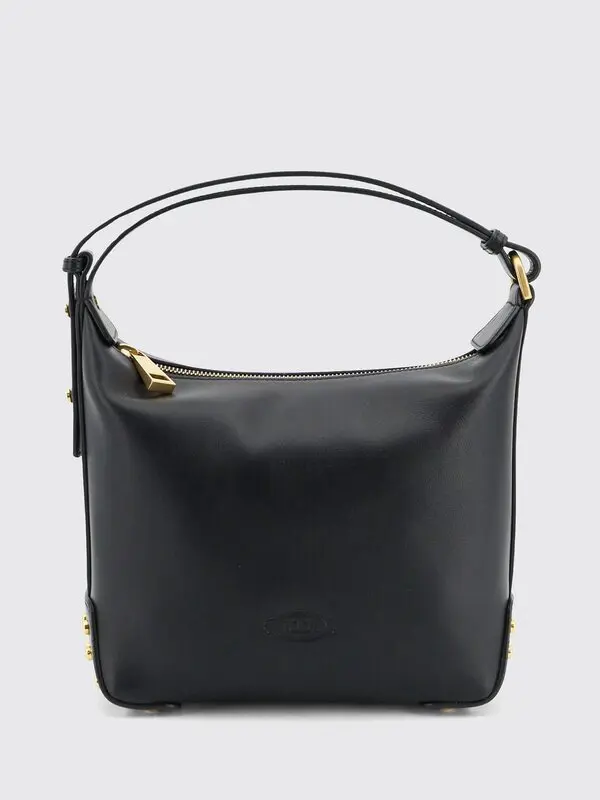 TOD'S Smooth Calfskin Leather Gmt Handbag - Black