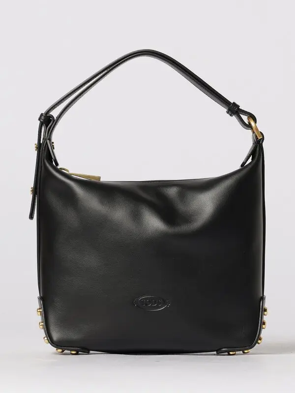 TOD'S Smooth Calfskin Leather Gmt Handbag - Black