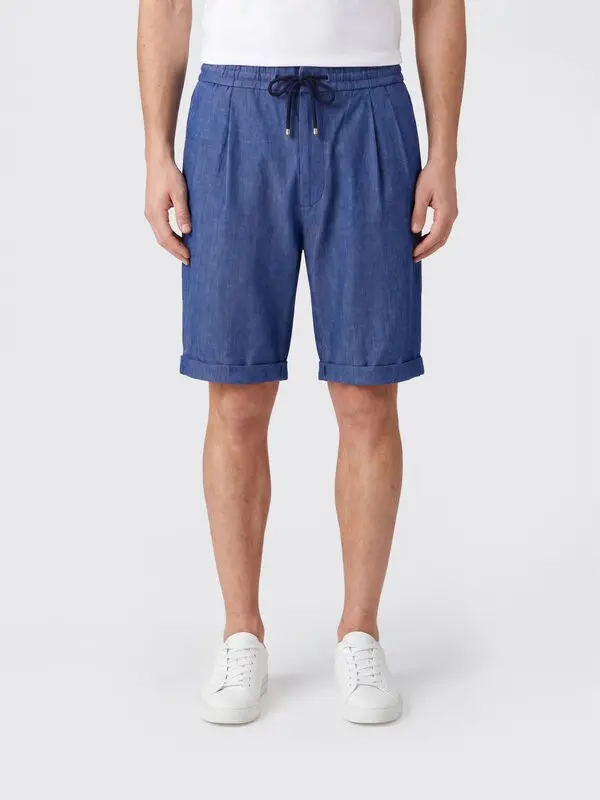 Brunello Cucinelli Linen Blend Shorts - Denim