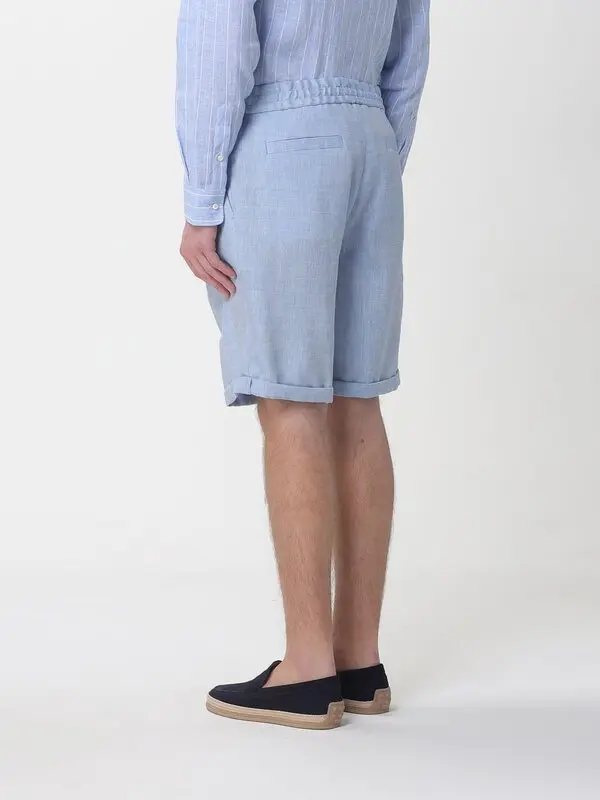 Brunello Cucinelli Tailored Shorts With Drawstring Waist - Gnawed Blue
