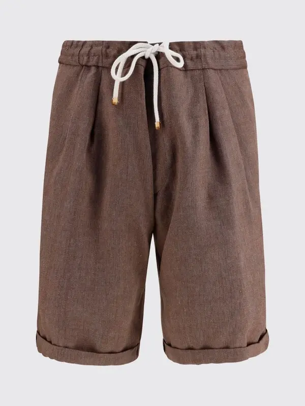 Brunello Cucinelli Linen Blend Shorts - Hazel
