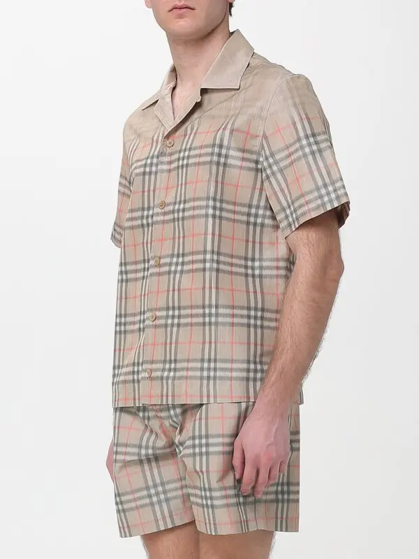 Burberry Casual Shirt In Viscose Blend With Vintage Check Print