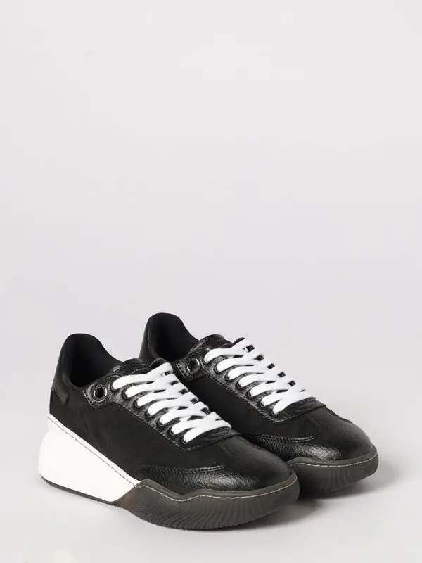 Stella McCartney Recycled Fabric Lace-up Sneakers - Black