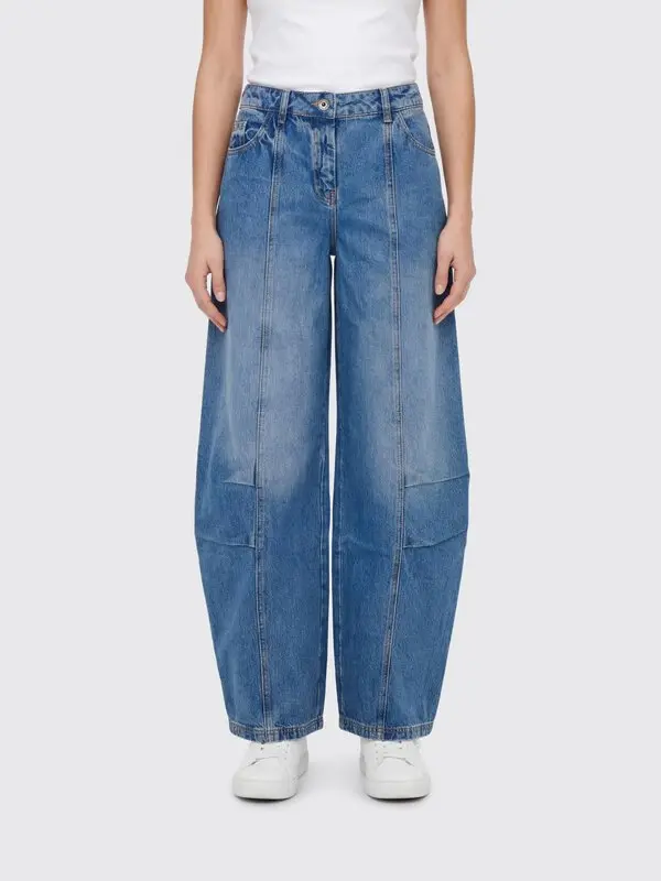 Patrizia Pepe Baggy Denim Trousers - Blue