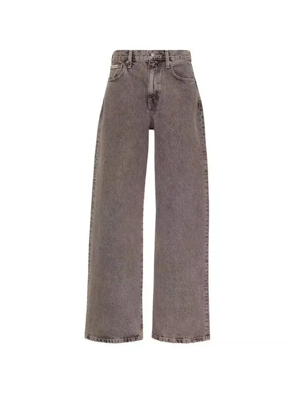 Calvin Klein Logo-patch Wide-leg Jeans