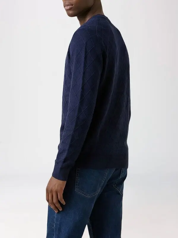 Armani Exchange Chevron Patterned Crew Neck Sweater