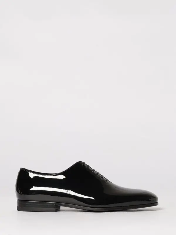 FERRAGAMO Patent Leather Oxford Shoes - Black
