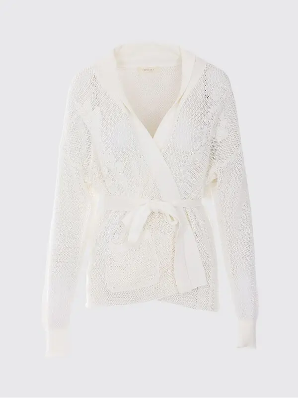 TWINSET Cotton Blend Cardigan - White