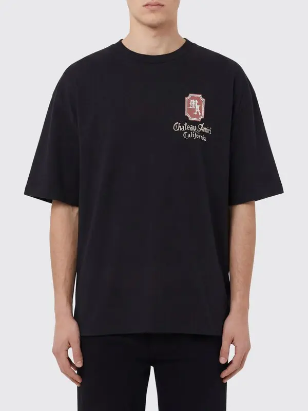 Amiri Cotton T-shirt With Logo - Black