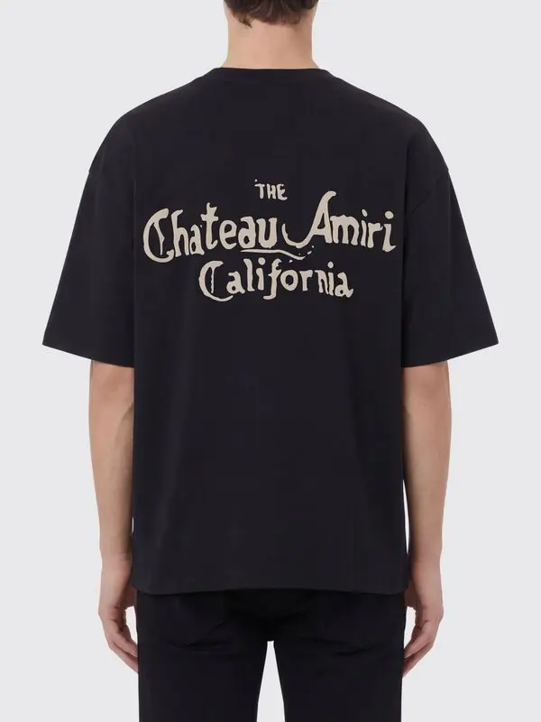 Amiri Cotton T-shirt With Logo - Black