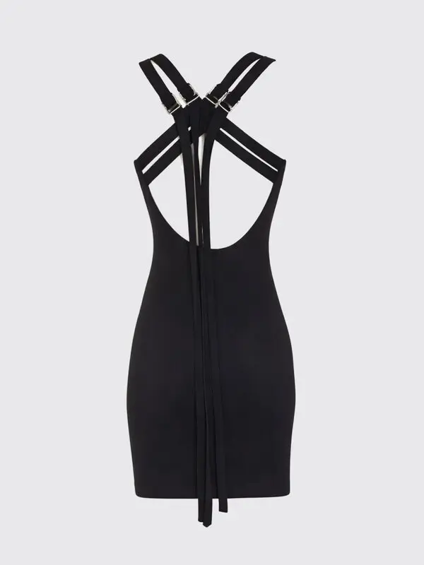Attico Viscose Mini Dress - Black