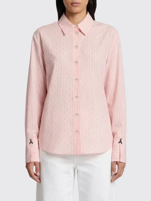 Patrizia Pepe Striped Lyocell Shirt - Pink
