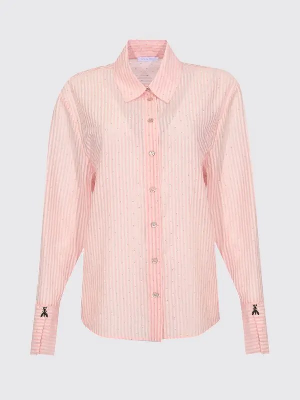Patrizia Pepe Striped Lyocell Shirt - Pink